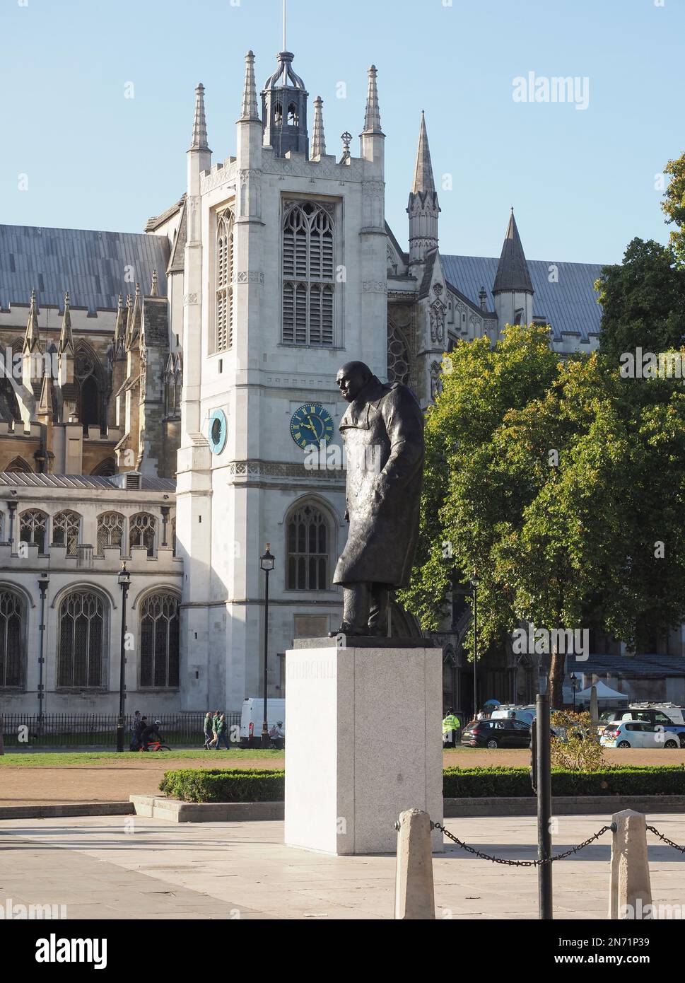 LONDON, UK - CIRCA OCTOBER 2022: Statue of Winston Churchill in ...