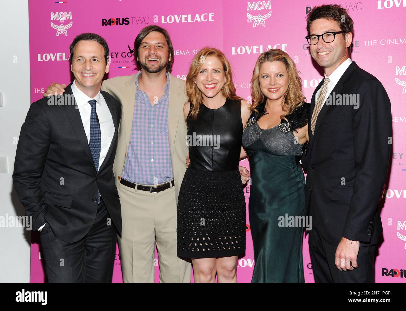 Radius co-presidents Tom Quinn, left, and Jason Janego, far right, pose ...