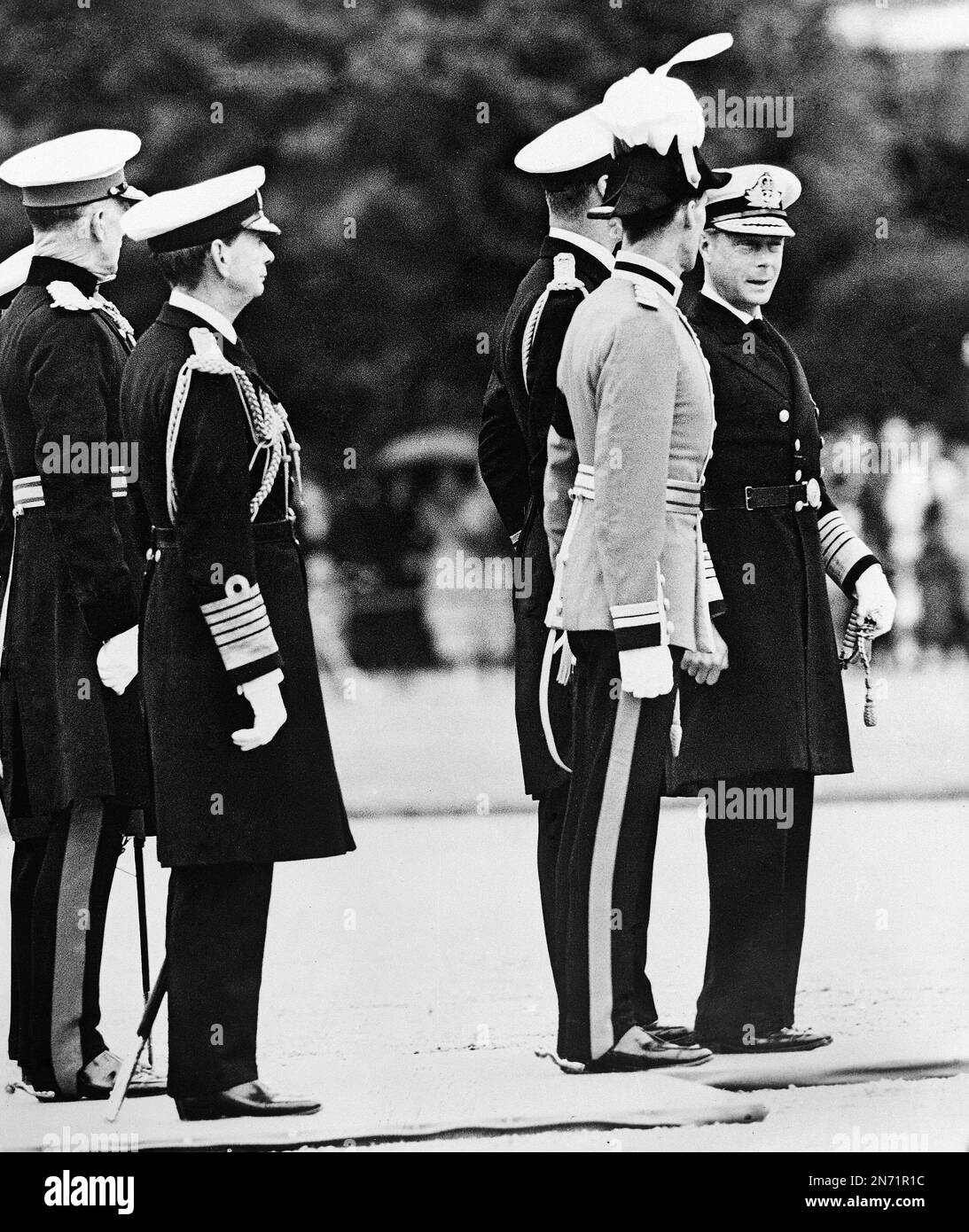 Britain's King Edward VIII, right, at the saluting base, where he took ...