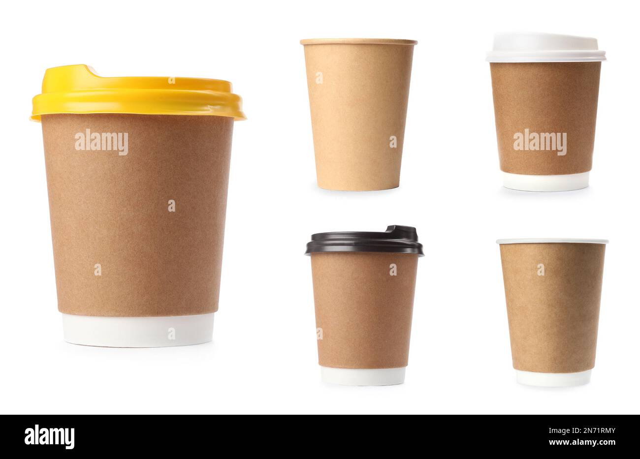 Disposable kraft paper cups Cut Out Stock Images & Pictures - Alamy
