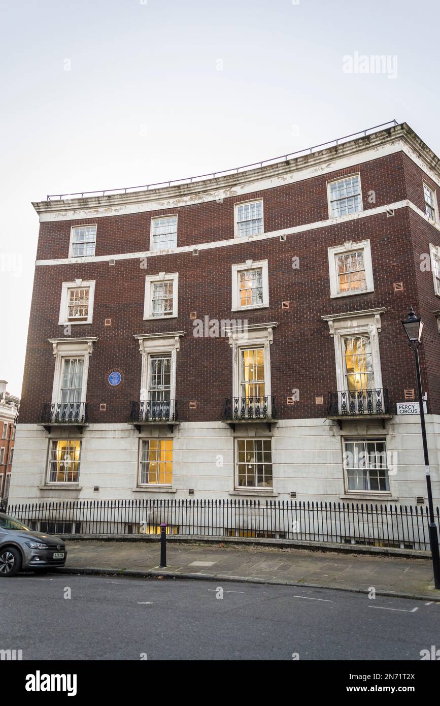 House on the site where Lenin stayed in 1905, Percy Circus, London ...