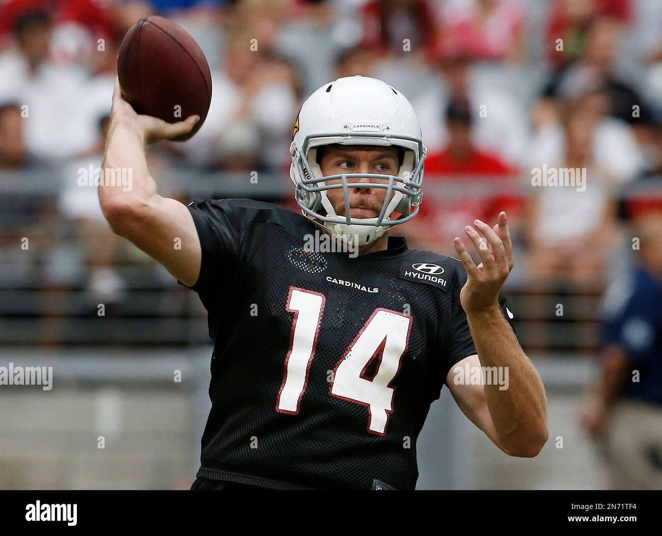 Arizona Cardinals' Ryan Lindley throws a pass during NFL football ...