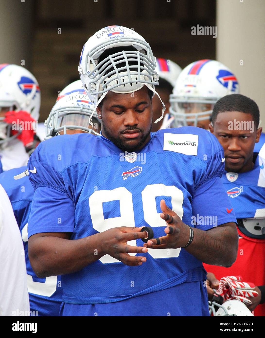 Buffalo Bills Marcell Dareus prepares to take the field during their ...