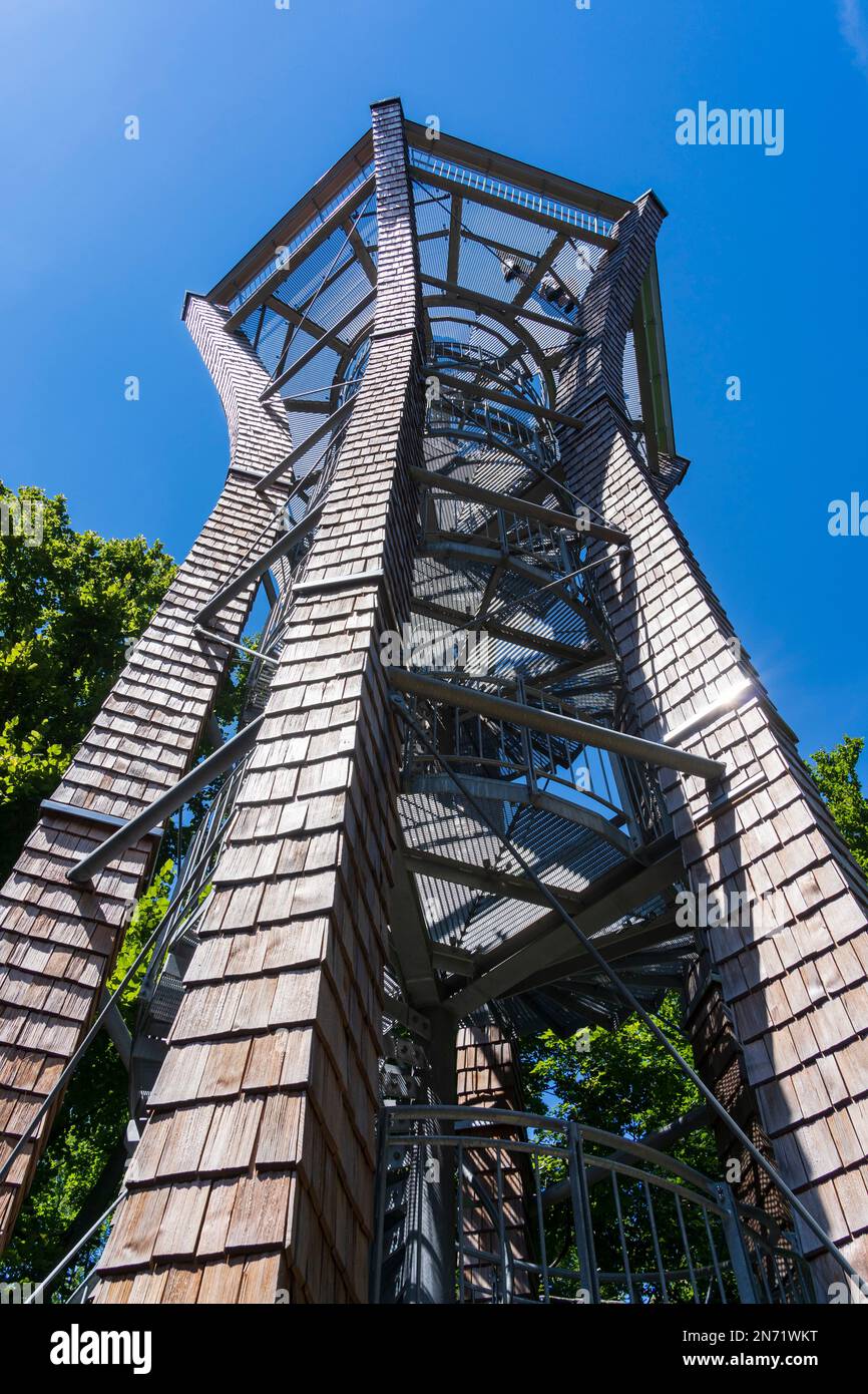 Observation tower on the Zabelstein in the Steigerwald Nature Park ...
