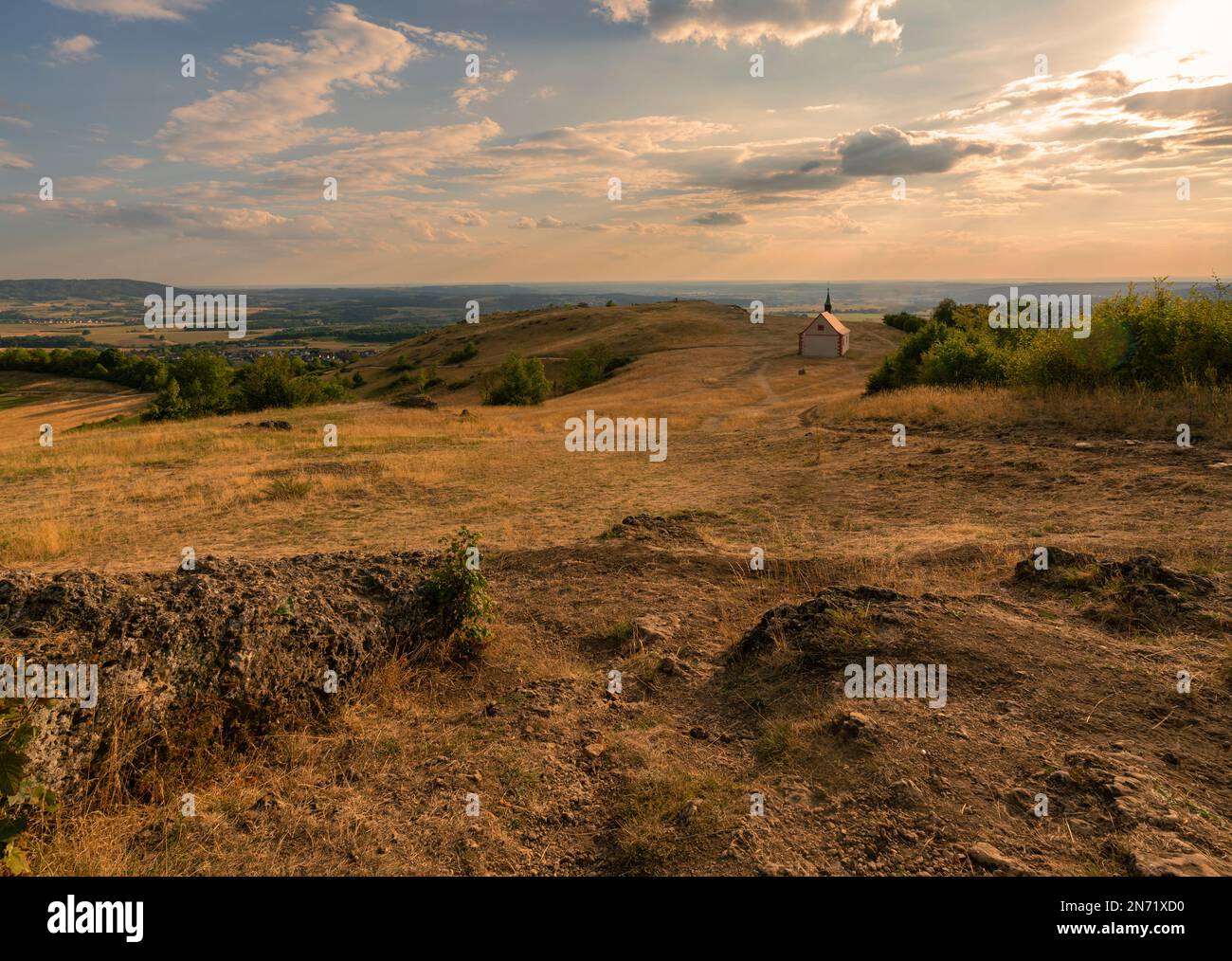 Dolomite rocks at the table mountain Ehrenbürg or the 'Walberlae ...