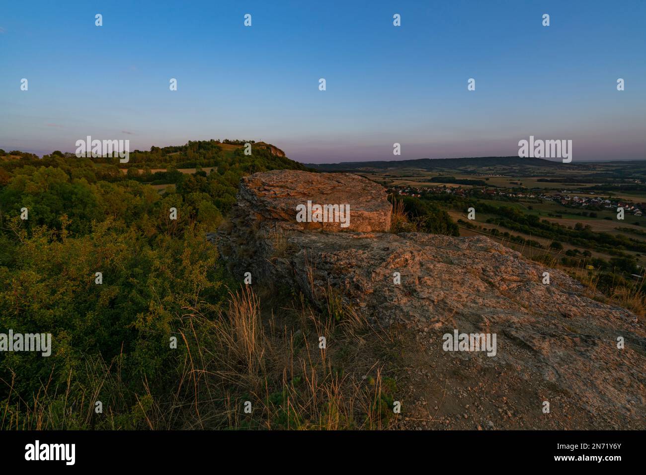 Dolomite rocks at the table mountain Ehrenbürg or the 'Walberlae ...