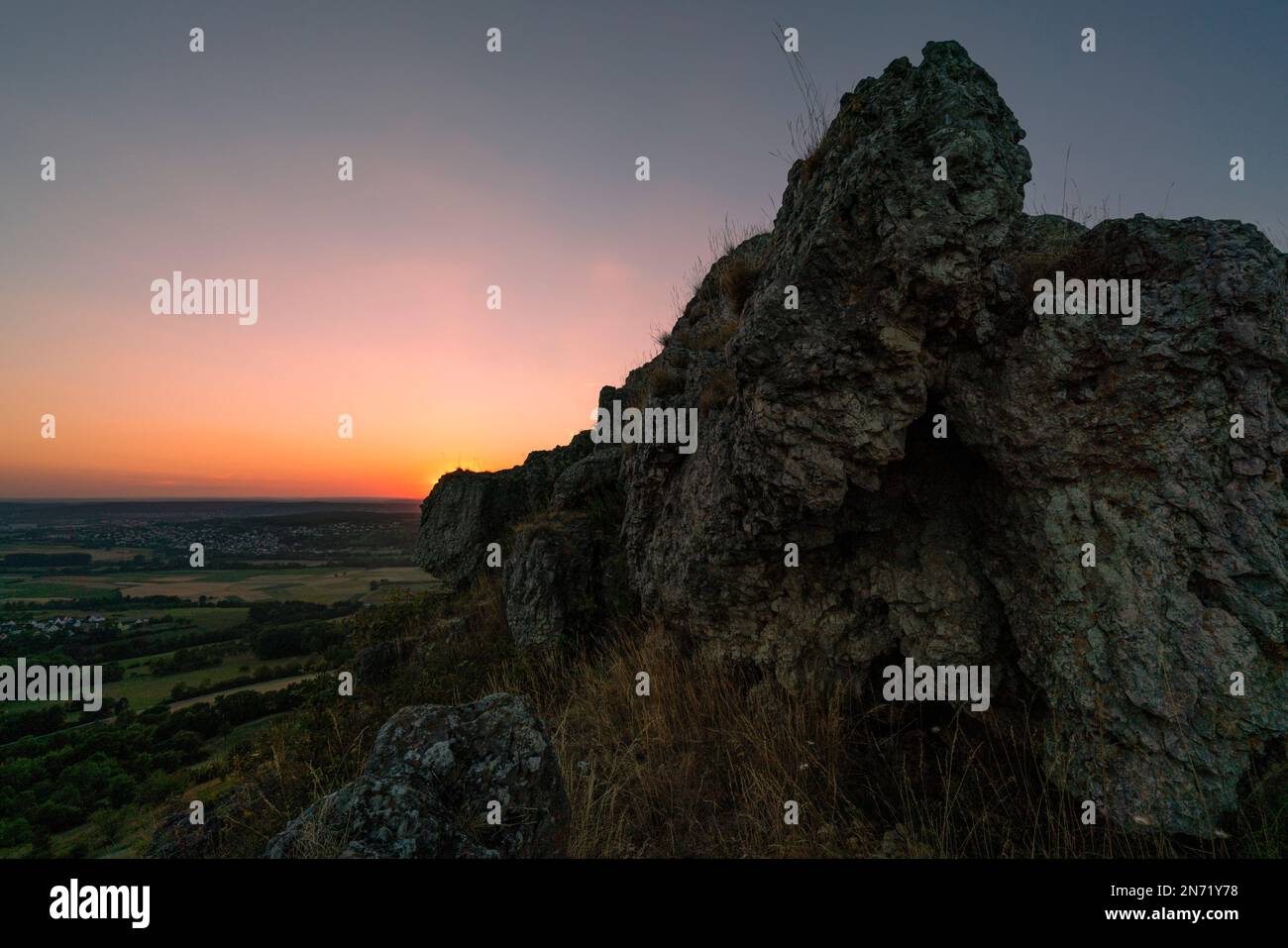 Dolomite rocks at the table mountain Ehrenbürg or the 'Walberlae ...