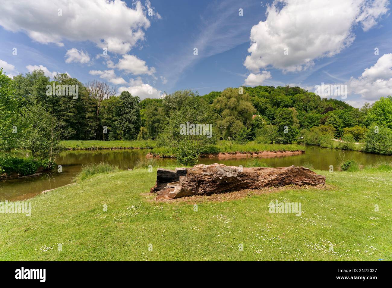 Spa park in the state spa Bad Kissingen, Lower Franconia, Franconia ...