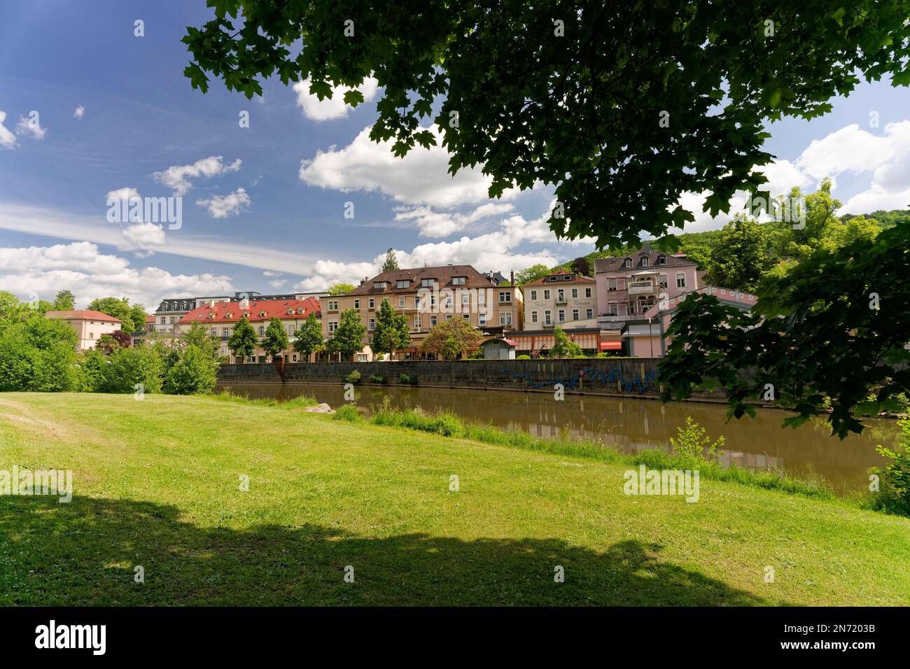 Spa park in the state spa Bad Kissingen, Lower Franconia, Franconia ...