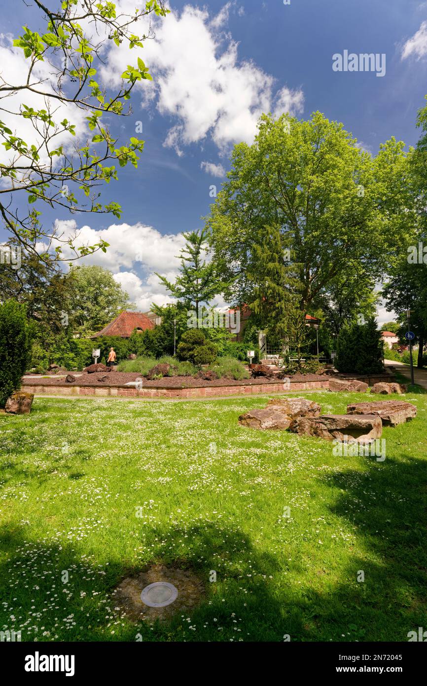 Spa park in the state spa Bad Kissingen, Lower Franconia, Franconia ...