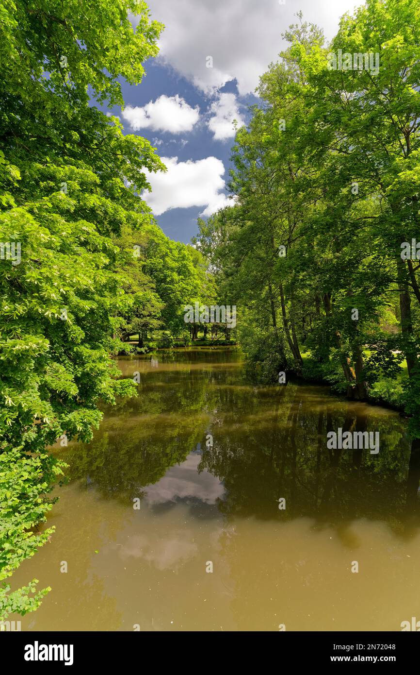 Spa park in the state spa Bad Kissingen, Lower Franconia, Franconia ...