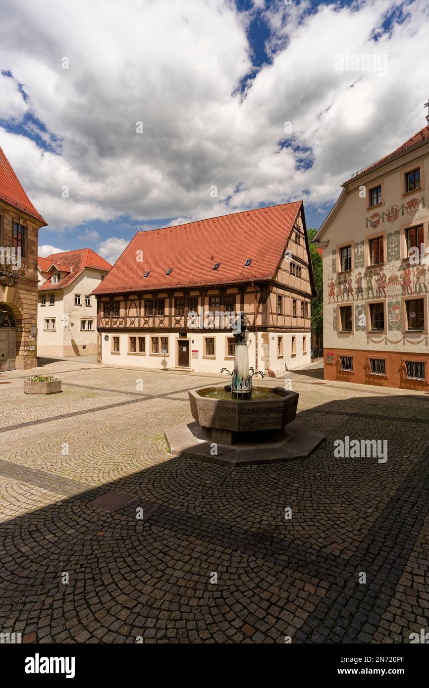 City hall in the state spa Bad Kissingen, Lower Franconia, Franconia ...