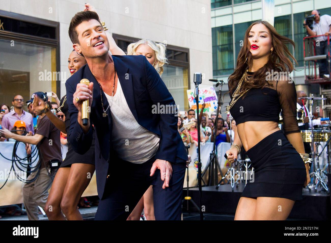 Robin Thicke performs on NBC's "Today" show on Tuesday, July 30, 2013 ...