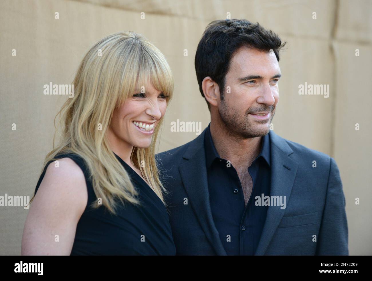 Toni Collette, left, and Dylan McDermott arrive at the CBS, CW and ...