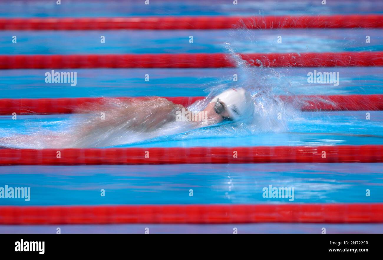 Connor Jaeger of the United States swims in a Men's 800m freestyle heat ...