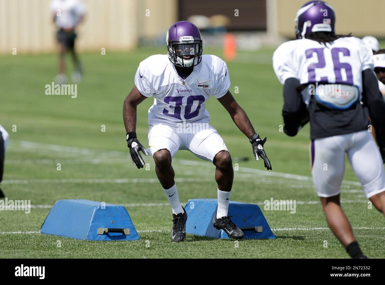 Minnesota Vikings cornerback Greg McCoy (30) participates in a drill ...