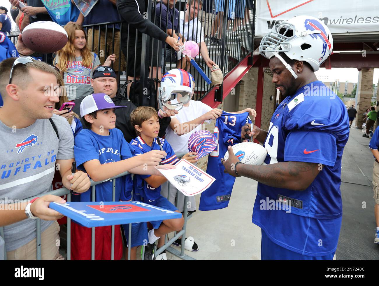 Buffalo Bills Marcell Dareus signs autographs during their NFL football ...