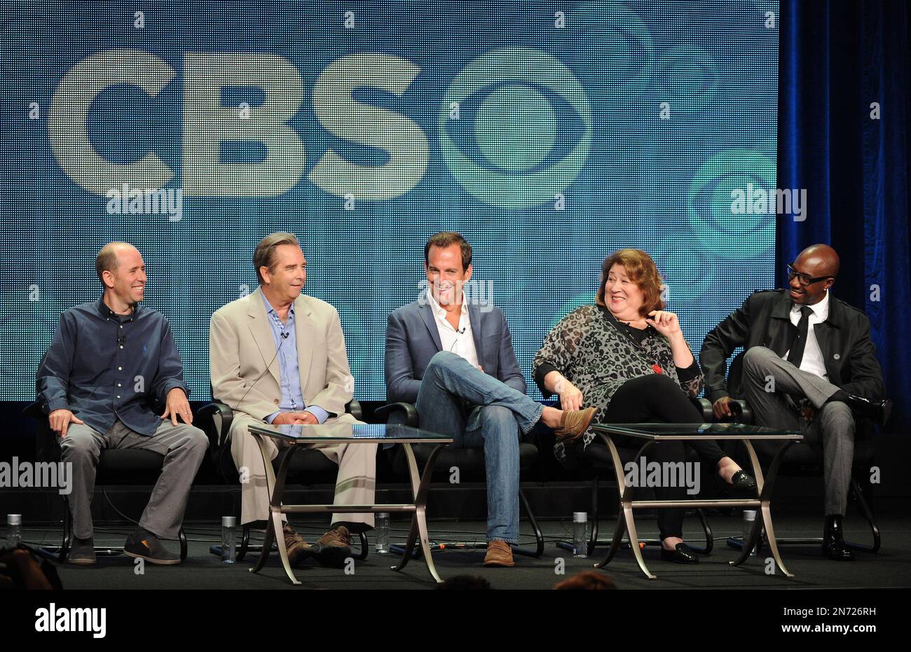 From left, executive producer/creator Greg Garcia and actors Beau ...