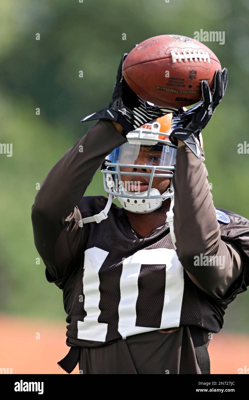 Cleveland Browns wide receiver Jordan Norwood practices during training ...