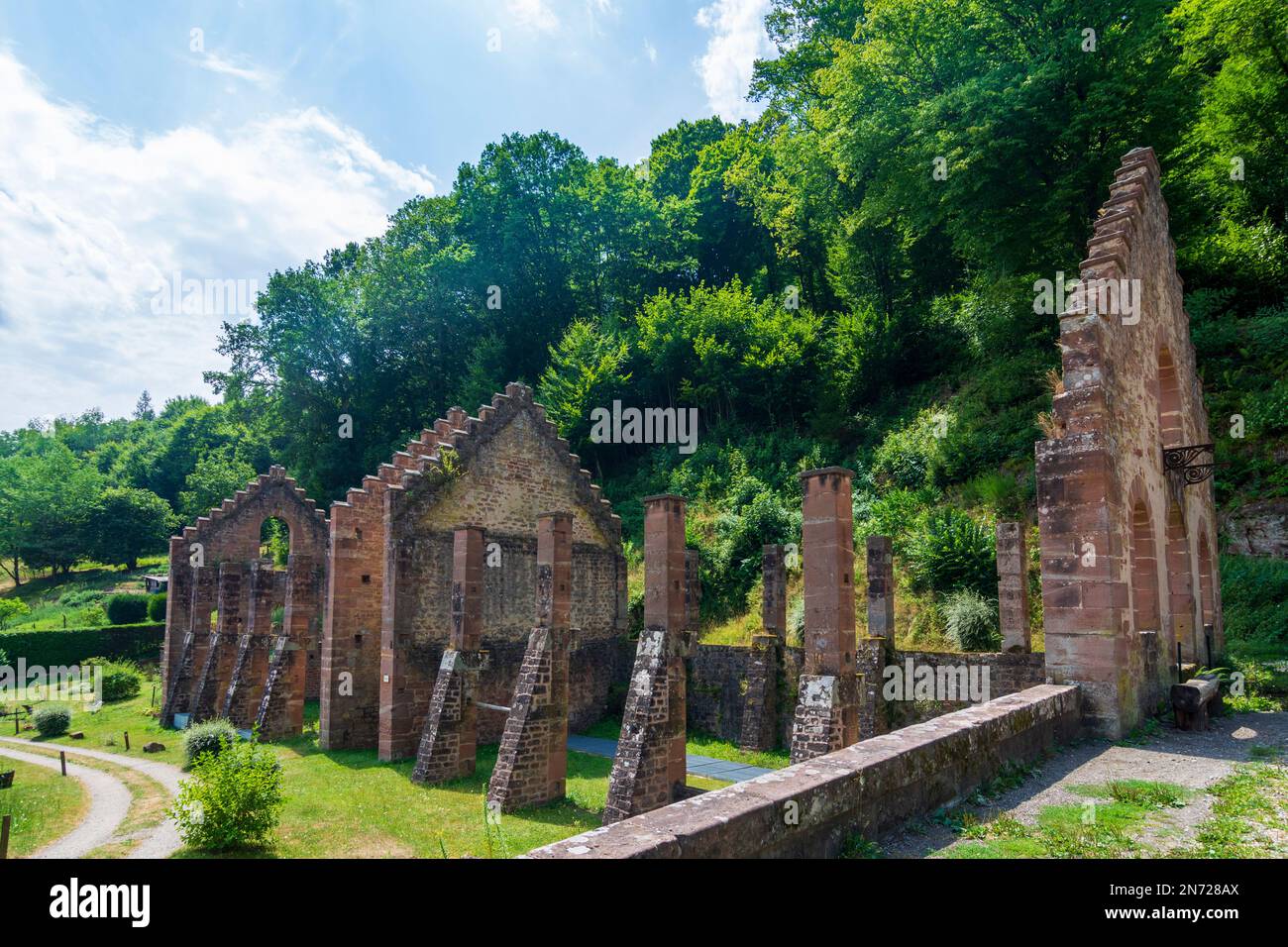 Former charcoal warehouses in jaegerthal in alsace elsass hi-res stock ...