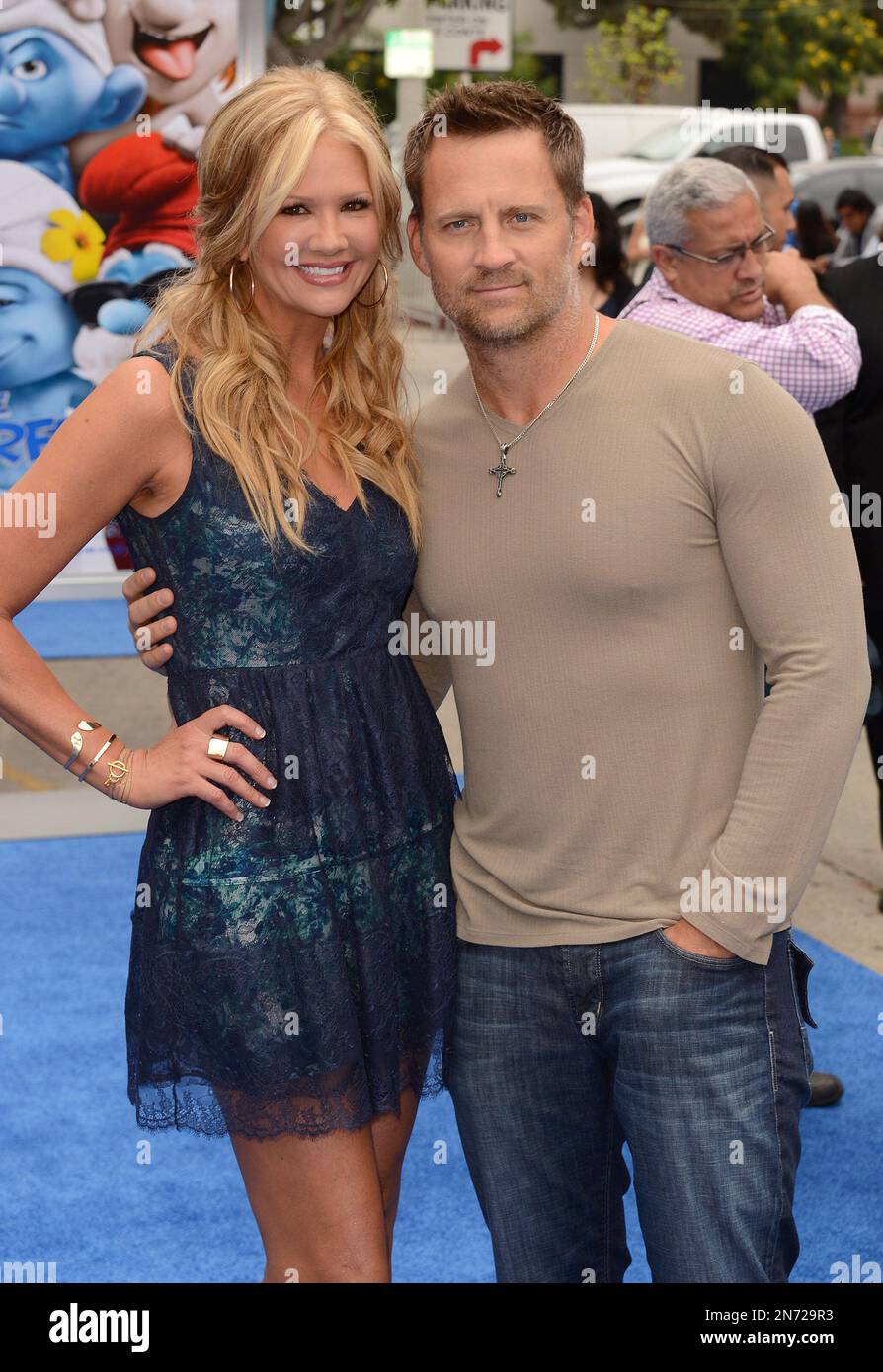 Nancy O'Dell, left, and Keith Zubulevich arrive at the world premiere ...