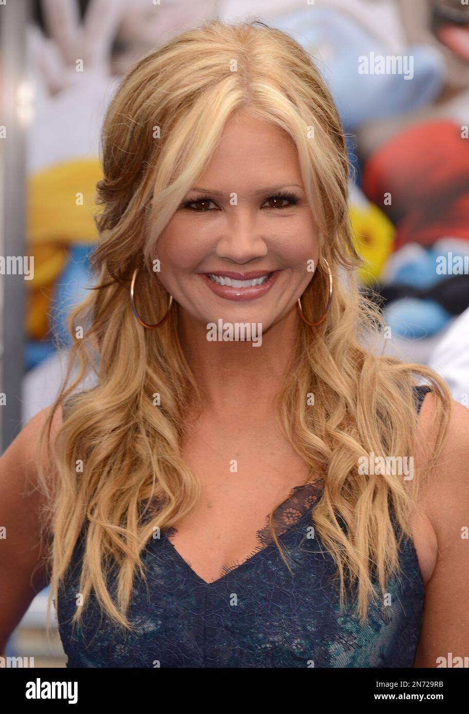 Nancy O'Dell arrives at the world premiere of "The Smurfs 2" at the ...