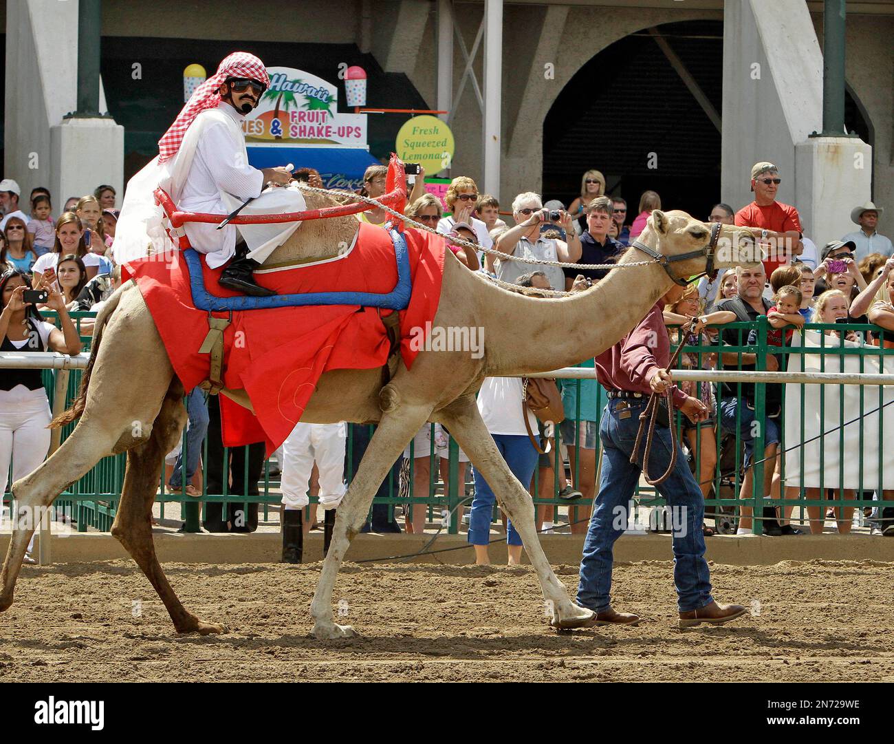 The stern look of jockey Rafael "Sheik Ironpants" Mojica during the ...
