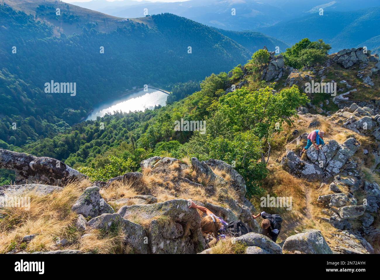 Hiker climbing in alsace elsass hi-res stock photography and images - Alamy