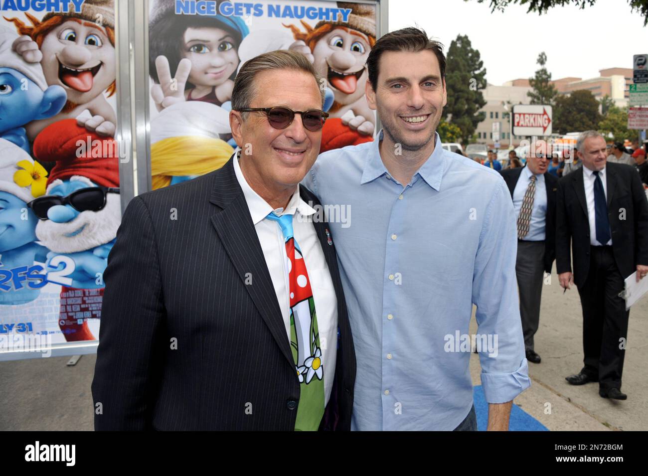 Producer Jordan Kerner, left, and Jeff Schroeder arrive to the world ...
