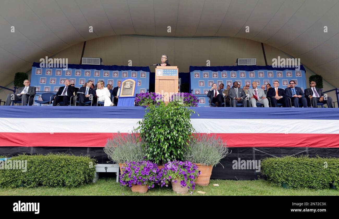 Family representative Anne Vernon, great grandniece of Baseball Hall of ...