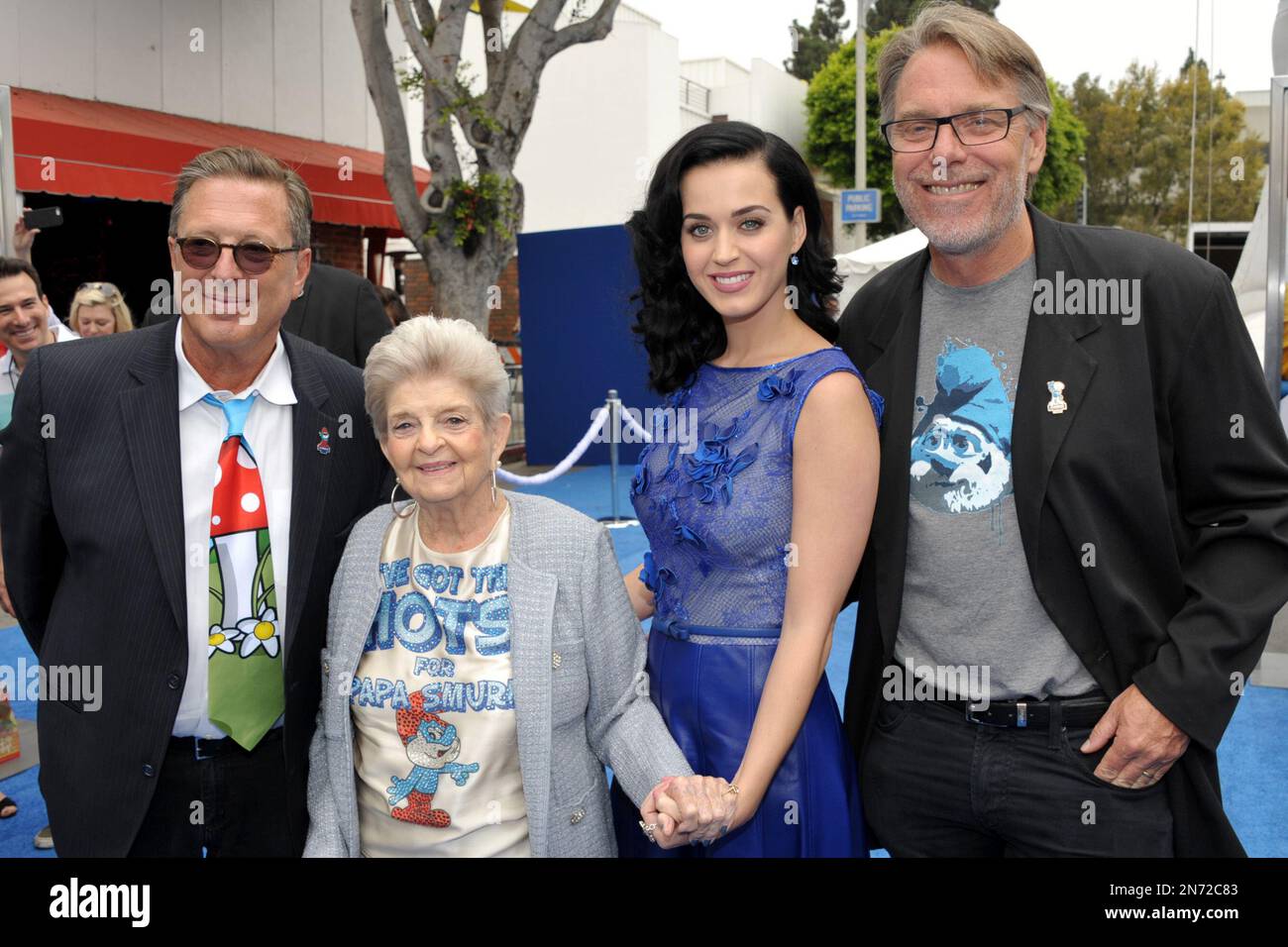 From right, director Raja Gosnell, actress and singer Katy Perry, her ...