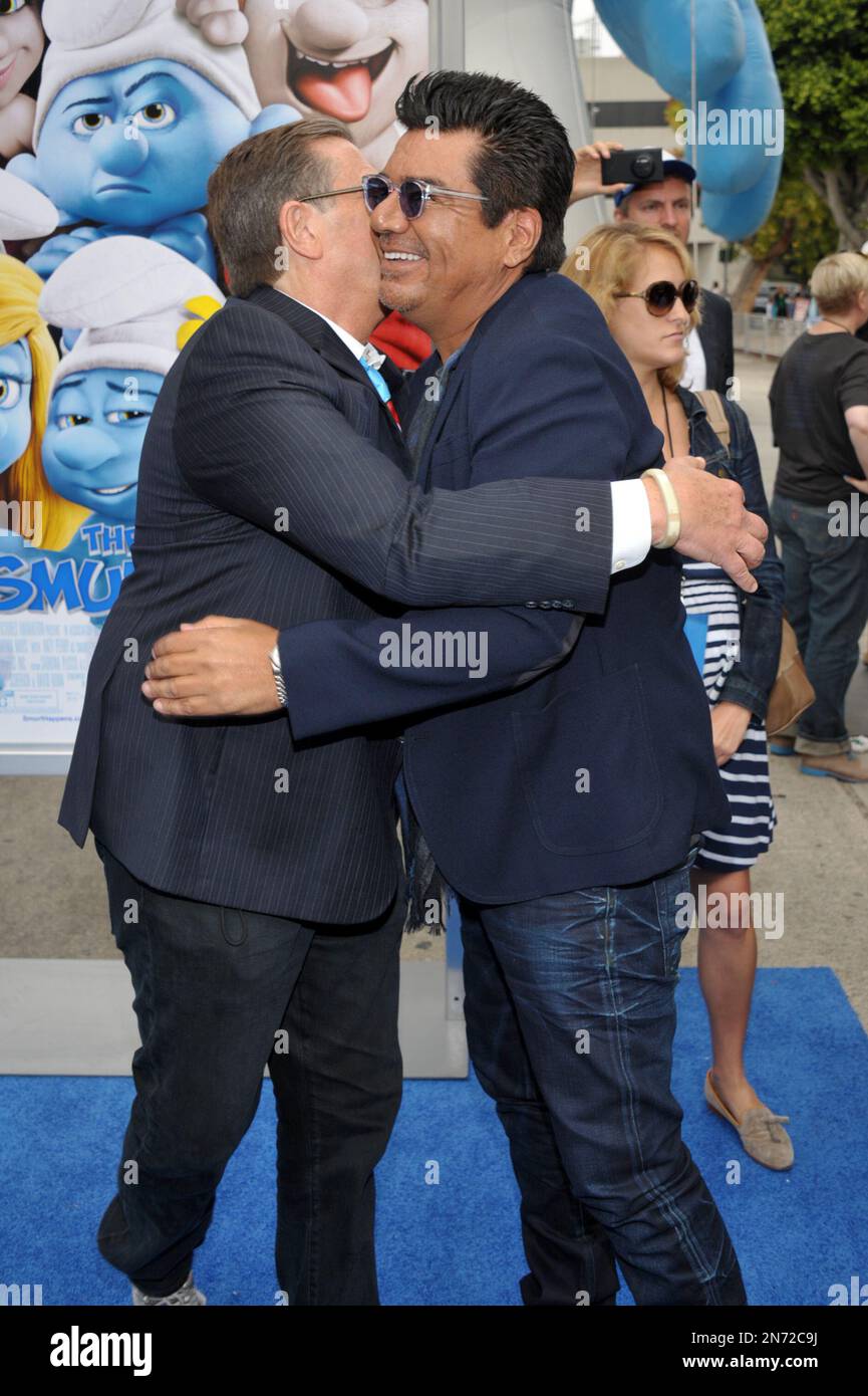 Producer Jordan Kerner, left, and George Lopez arrive to the world ...