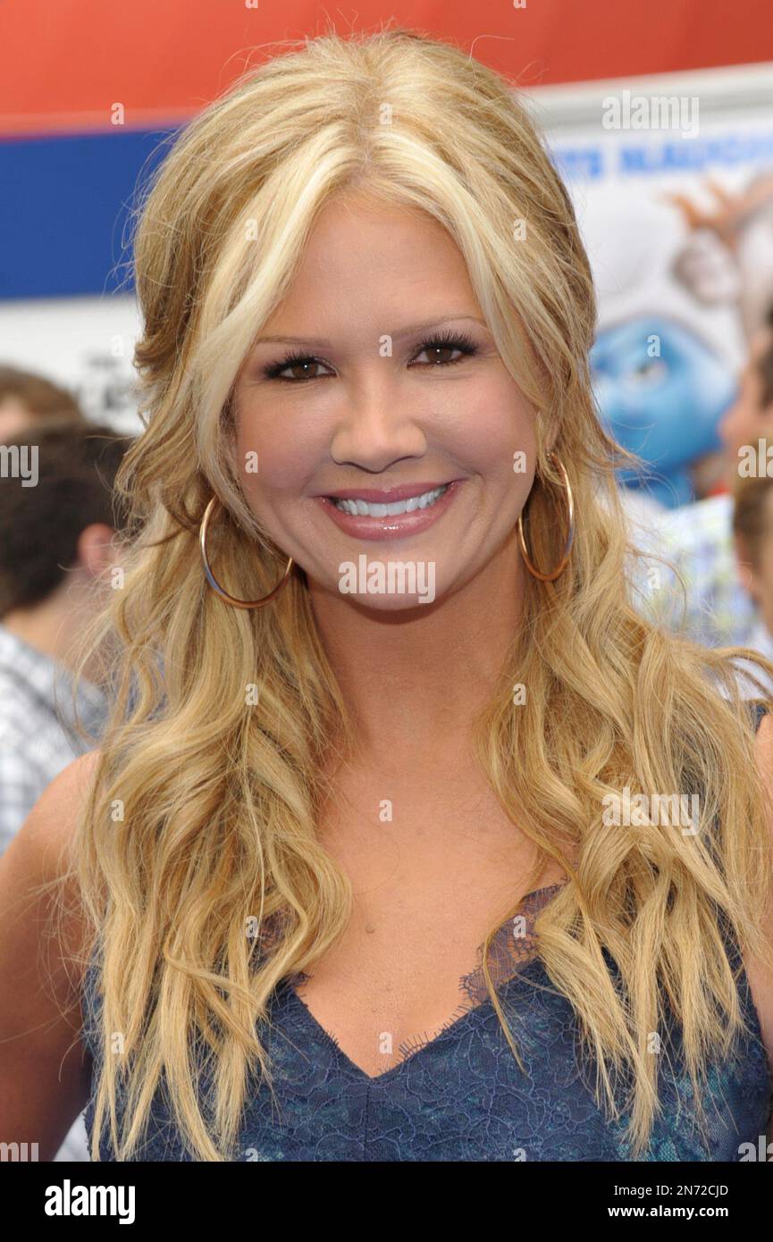 Actress Nancy O’Dell arrives to the world premiere of "The Smurfs 2" at ...