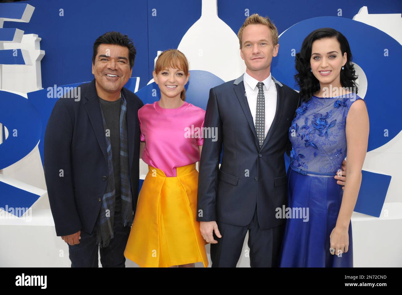 From left, actors George Lopez, Jayma Mays, Neil Patrick Harris and ...