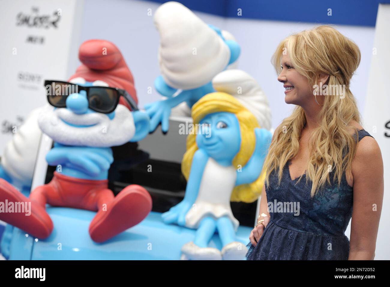 Actress Nancy O’Dell arrives to the world premiere of "The Smurfs 2" at ...