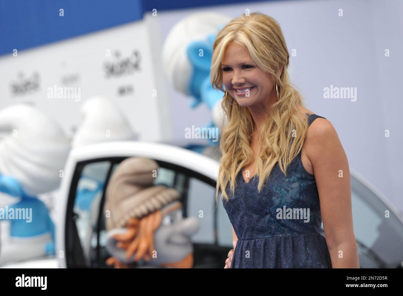 Actress Nancy O’Dell arrives to the world premiere of "The Smurfs 2" at ...