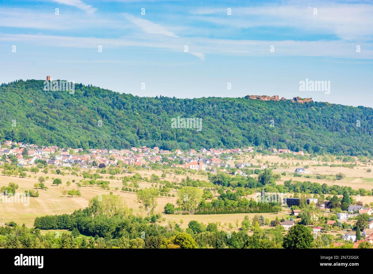 Hohbarr castle chateau du haut barr left in alsace elsass hi-res stock ...