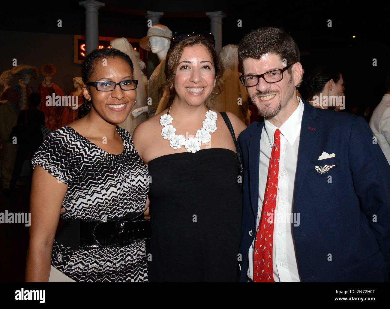 From left, Academy's Lauren Shoham, Ava Surrena and Mike Black attend ...