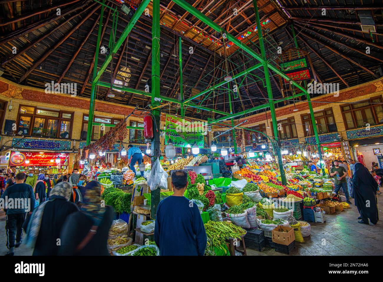 The people shopping in Tajrish Traditional Bazaar in Tehran, Iran Stock ...