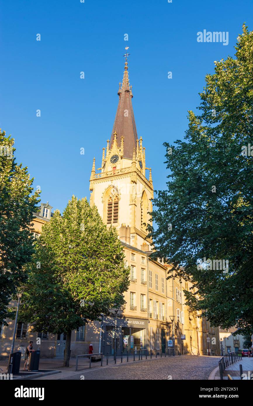 Church eglise saint martin in lorraine lothringen hi-res stock ...