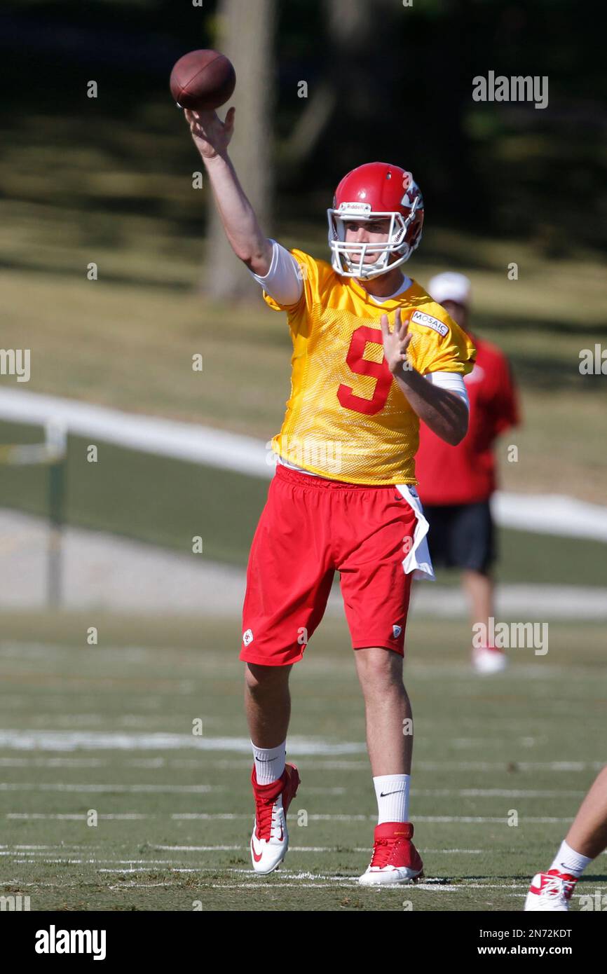 Kansas City Chiefs quarterback Tyler Bray (9) during NFL football ...