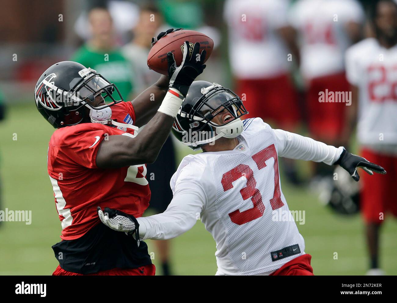 Atlanta Falcons wide receiver Harry Douglas (83) makes a catch as ...