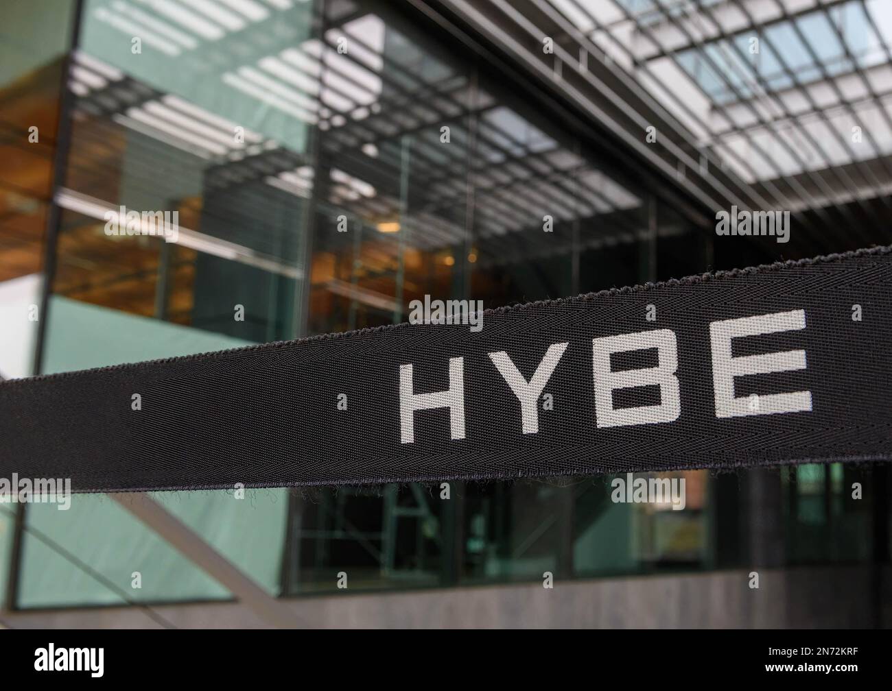 Seoul, South Korea. 10th Feb, 2023. The Hybe headquarters building in Seoul. Hybe, the Korean ...