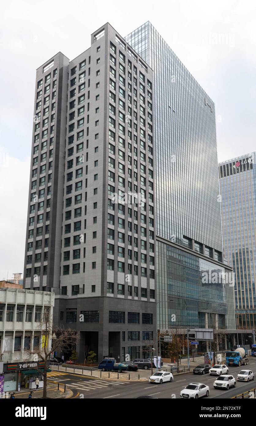 Seoul, South Korea. 10th Feb, 2023. The Hybe headquarters building in ...