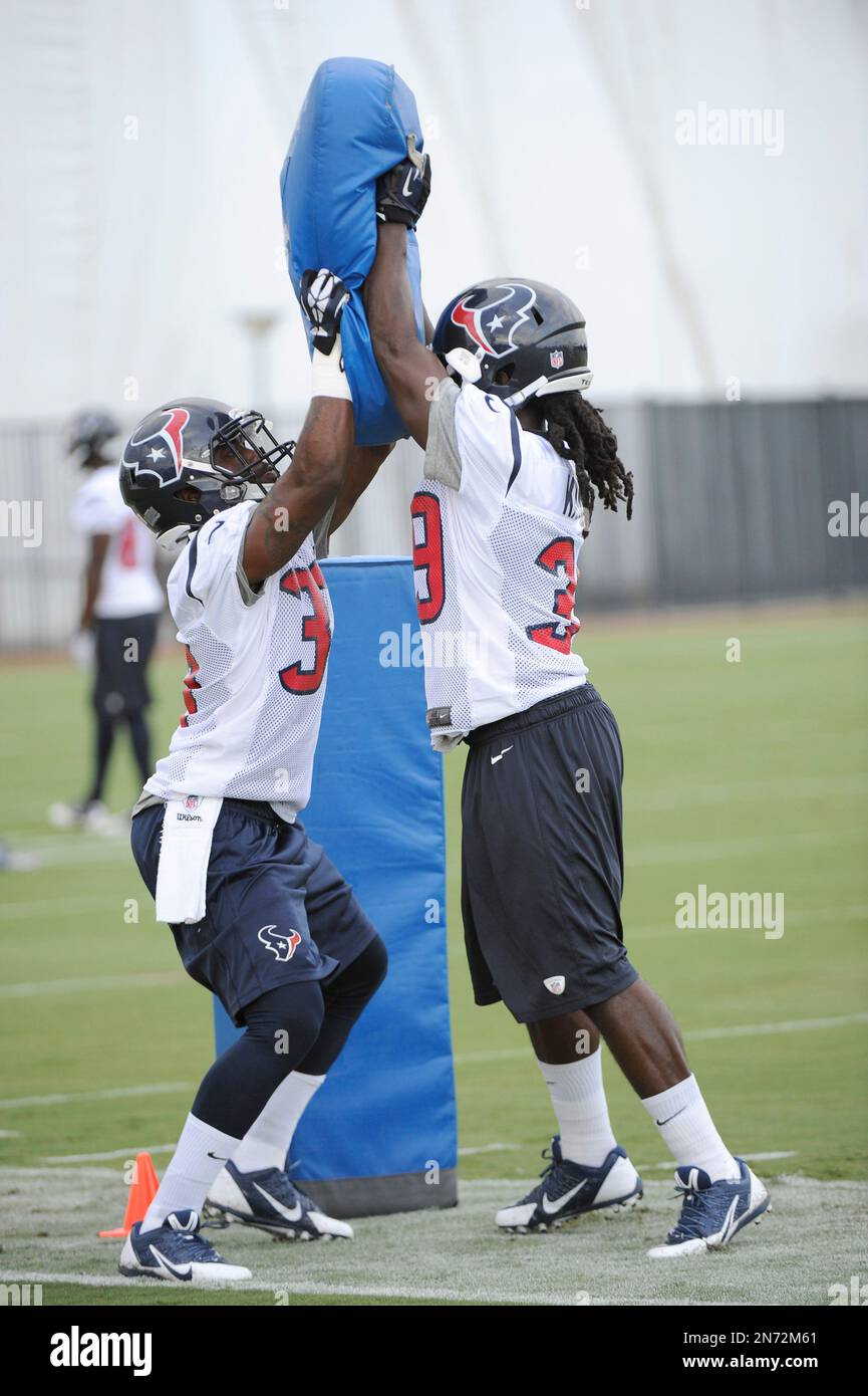 Houston Texans running back Ray Graham, left, and running back Deji ...