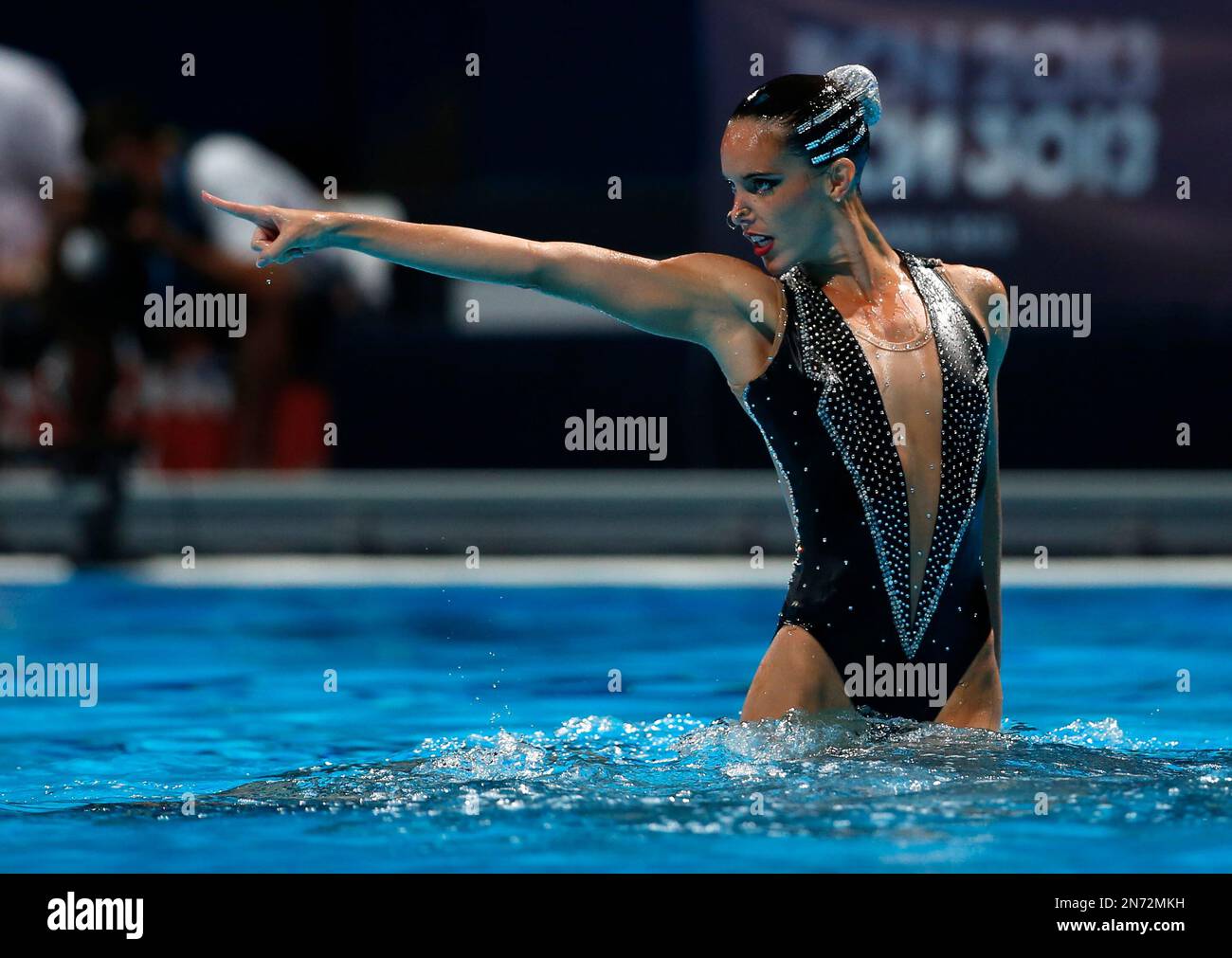 Spain perform their routine during the synchronized swimming free ...