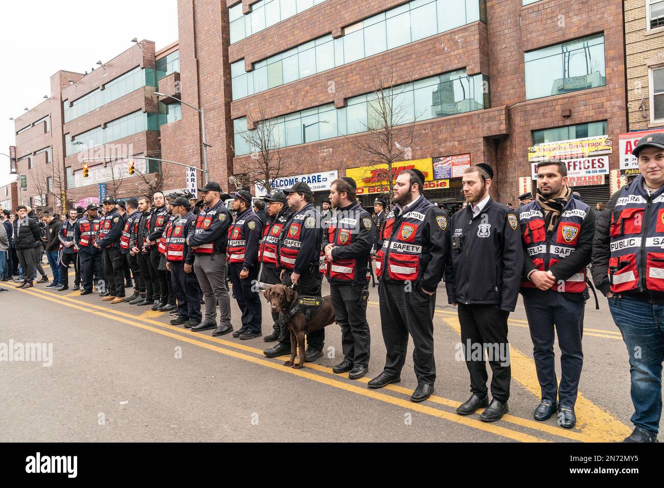 New York, United States. 09th Feb, 2023. Members of volunteer community ...