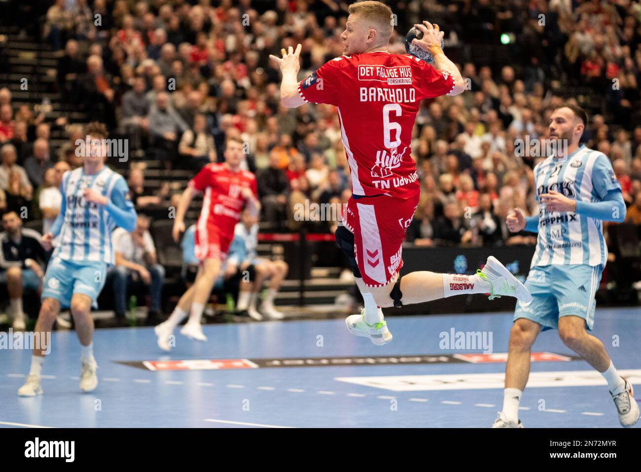 Aalborg, Denmark. 09th Feb, 2023. Sebastian Barthold (6) of Aalborg ...