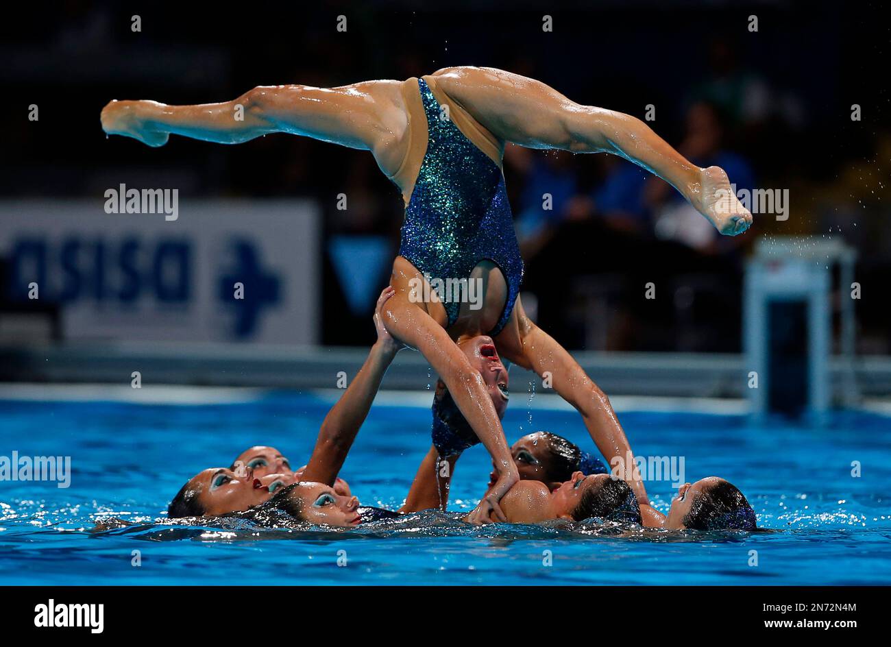 Greece perform their routine during the synchronized swimming free ... Greece perform their routine during the synchronized swimming free ...