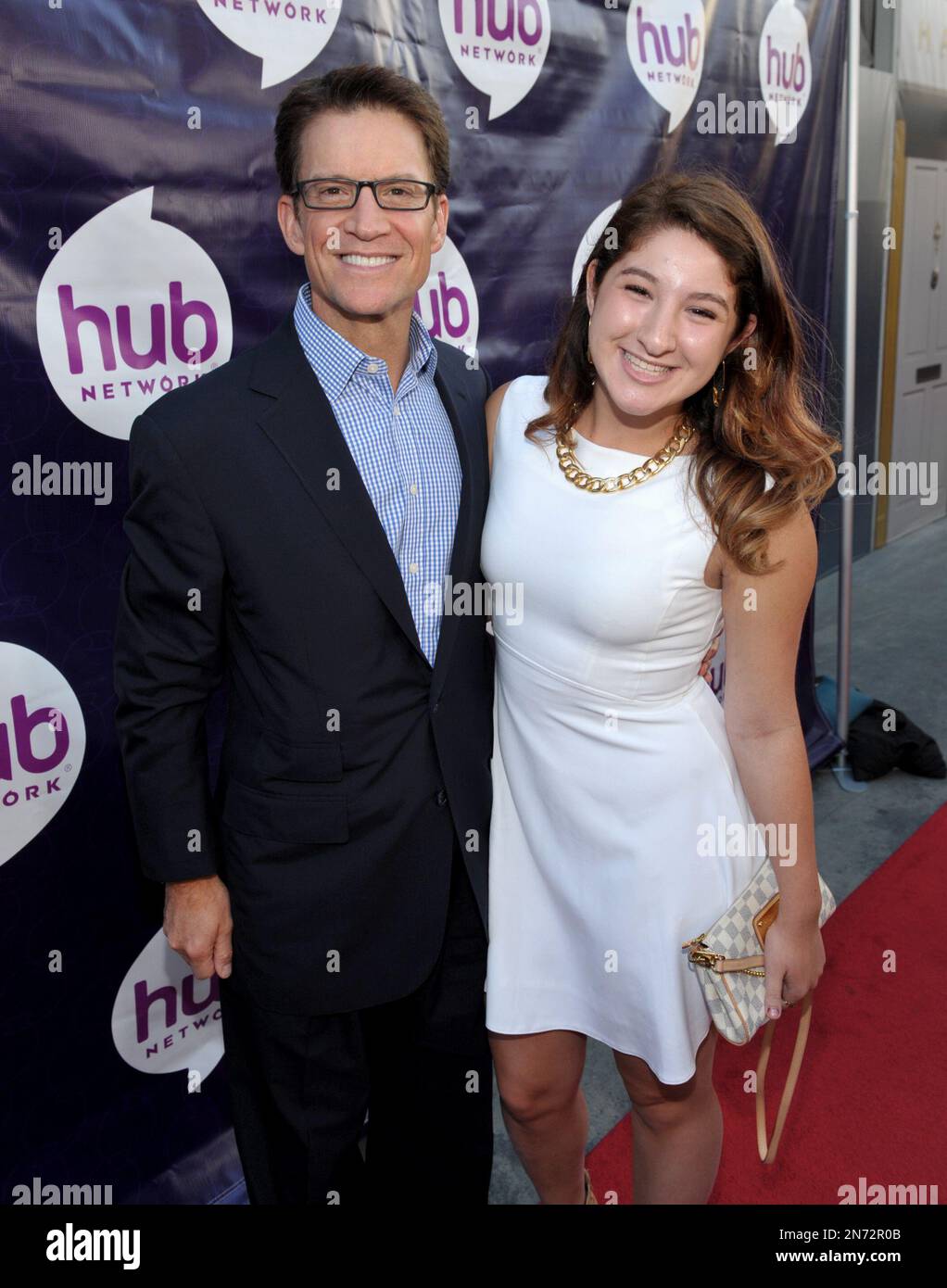 Brian Goldner, president and CEO of Hasbro, left, and actress Brooke ...
